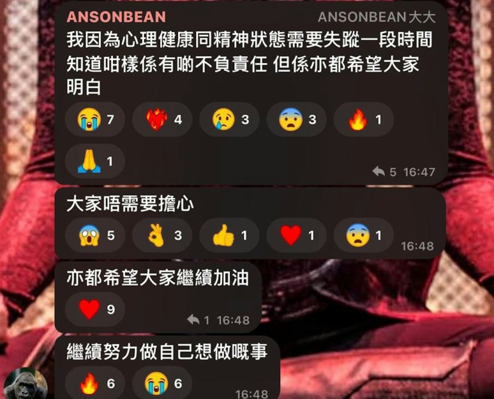 ANSONBEAN陳毅燊突刪IG宣佈暫退娛樂圈 女友Jaime有回應！